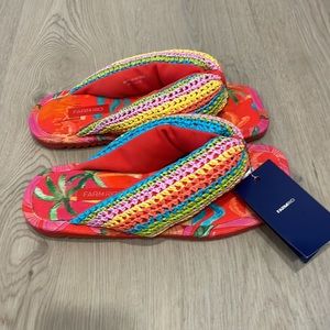 FARM Rio | Shoes | Farm Rio Crochet Flip Flop Sandals Nwt | Poshmark